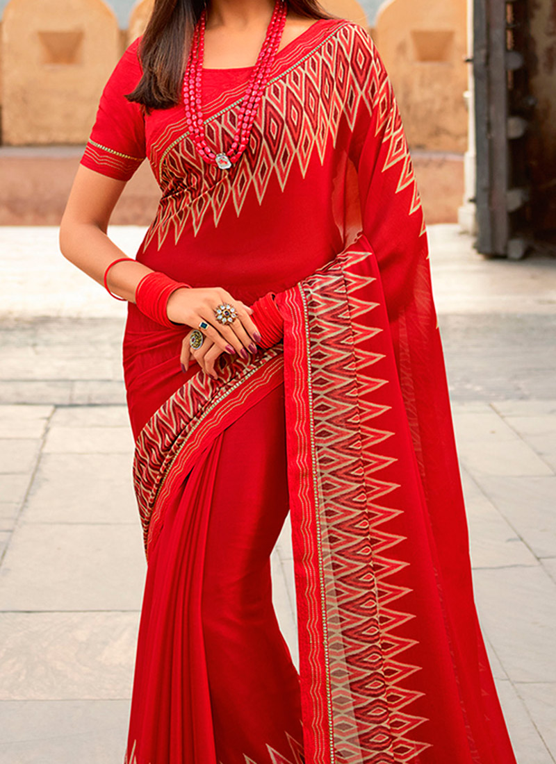 Buy Latest Red Sarees Designs Online Shopping