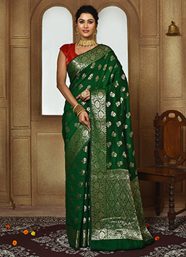 Buy Trendy Green India Sarees Online