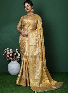 Buy Latest Gold Sarees Designs Online