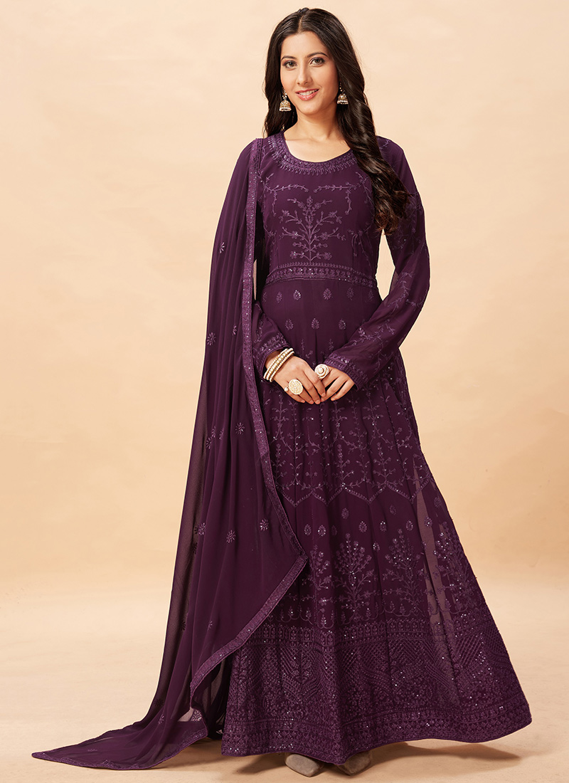 Buy Purple Salwar Kameez | Online Indian Wedding Purple Salwar Kameez