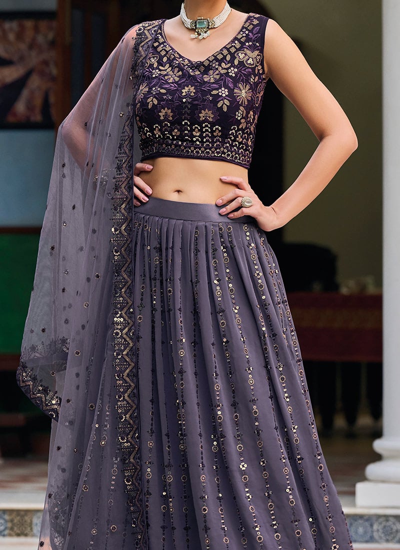 Buy Indian Ethnic Wear Purple Color Indian Ethnic Wear | Online Purple ...