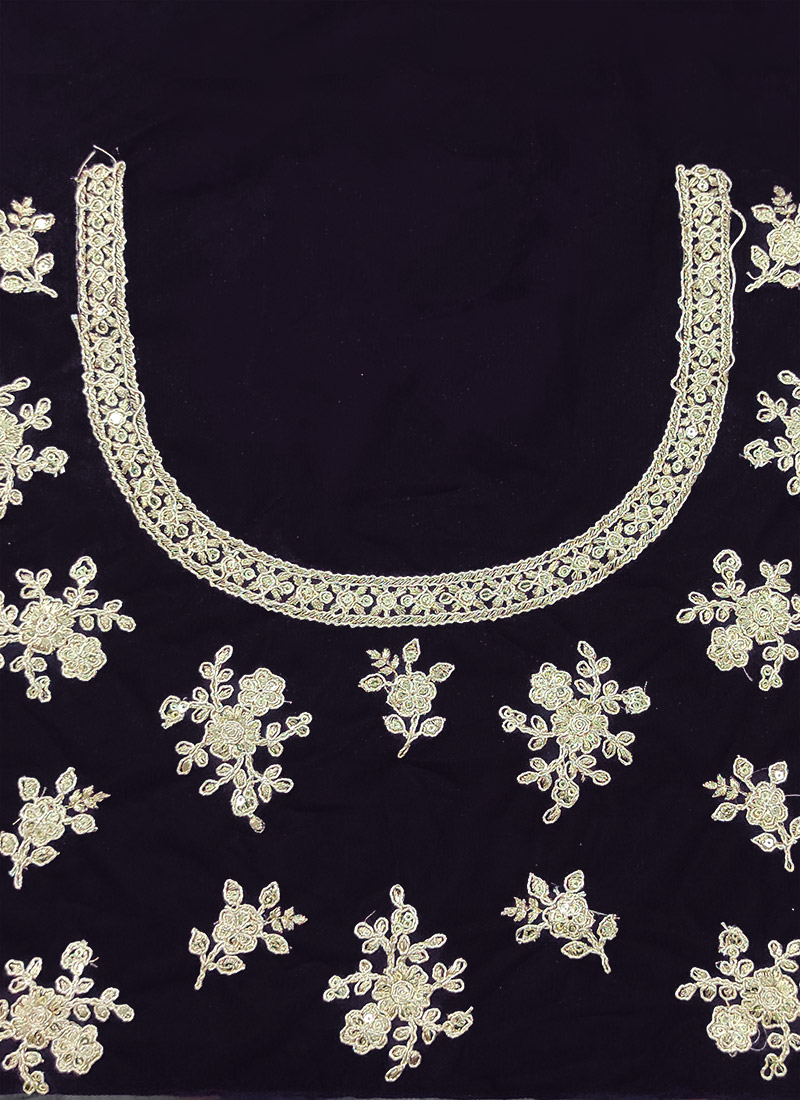 Shop Purple Net Embroidered Fabric in UK - Cbazaar