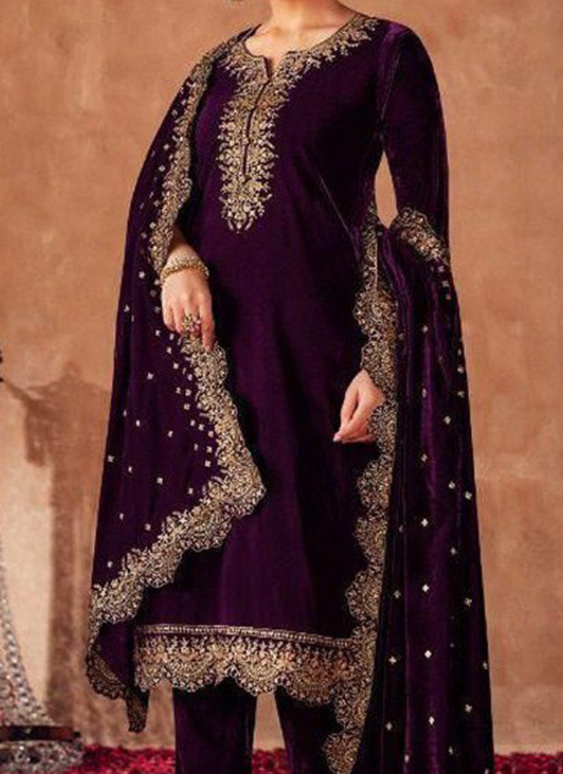 Buy Purple Salwar Kameez | Online Indian Wedding Purple Salwar Kameez