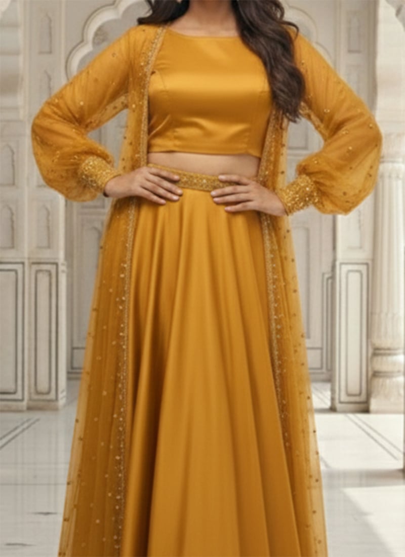 Stylish Engagement Indo Western Outfits -Cbazaar