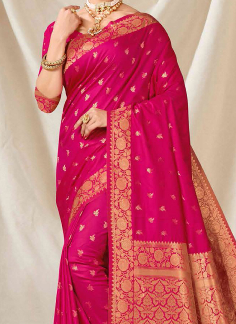Latest Pink Sarees Designs For Women | Pink Wedding Sarees