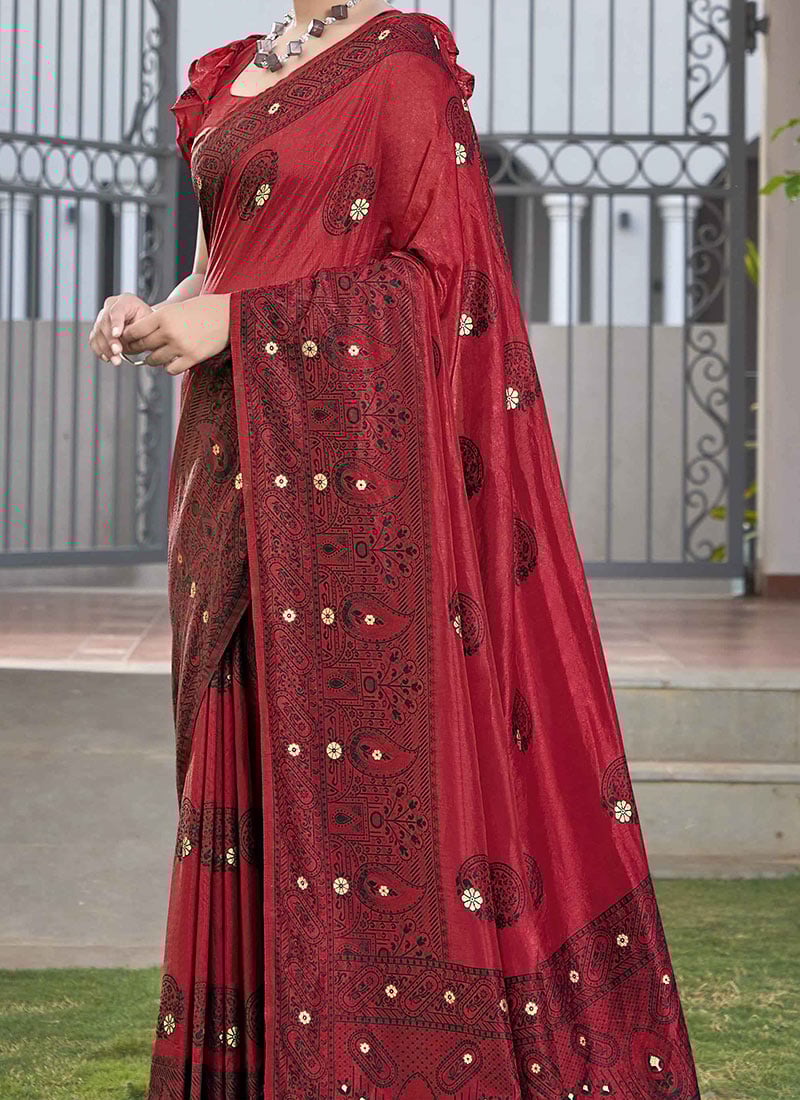 Buy Latest Red Sarees Designs Online Shopping