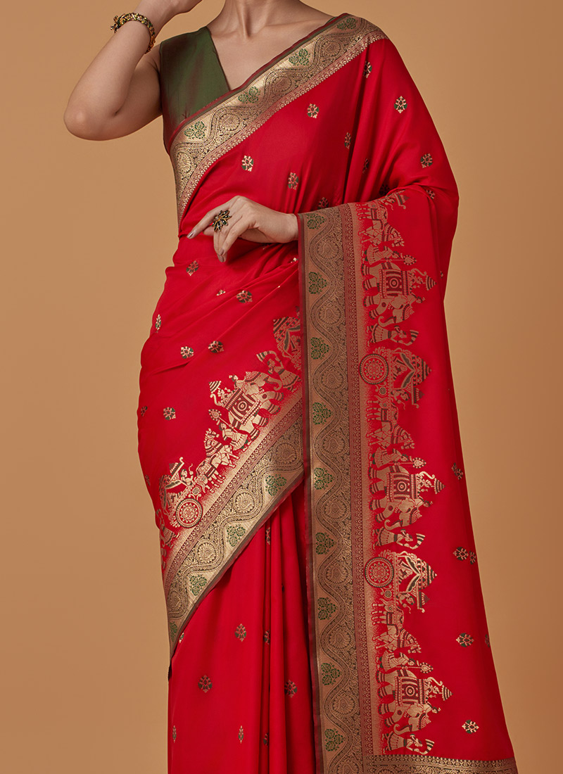Buy Latest Red Sarees Designs Online Shopping
