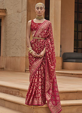Buy Latest Red Sarees Designs Online Shopping