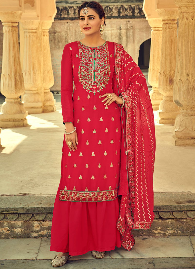 Red Salwar: Buy Red Salwar Kameez Designs Online Shopping