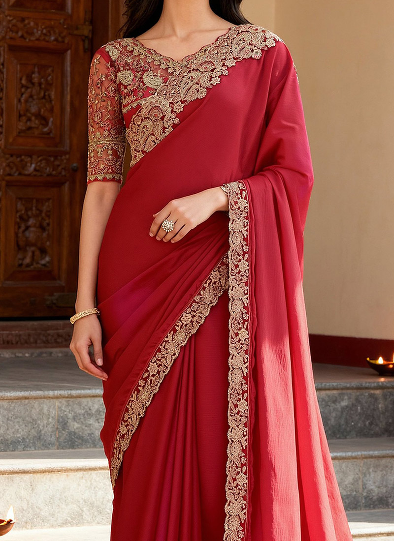 Buy Latest Red Sarees Designs Online Shopping