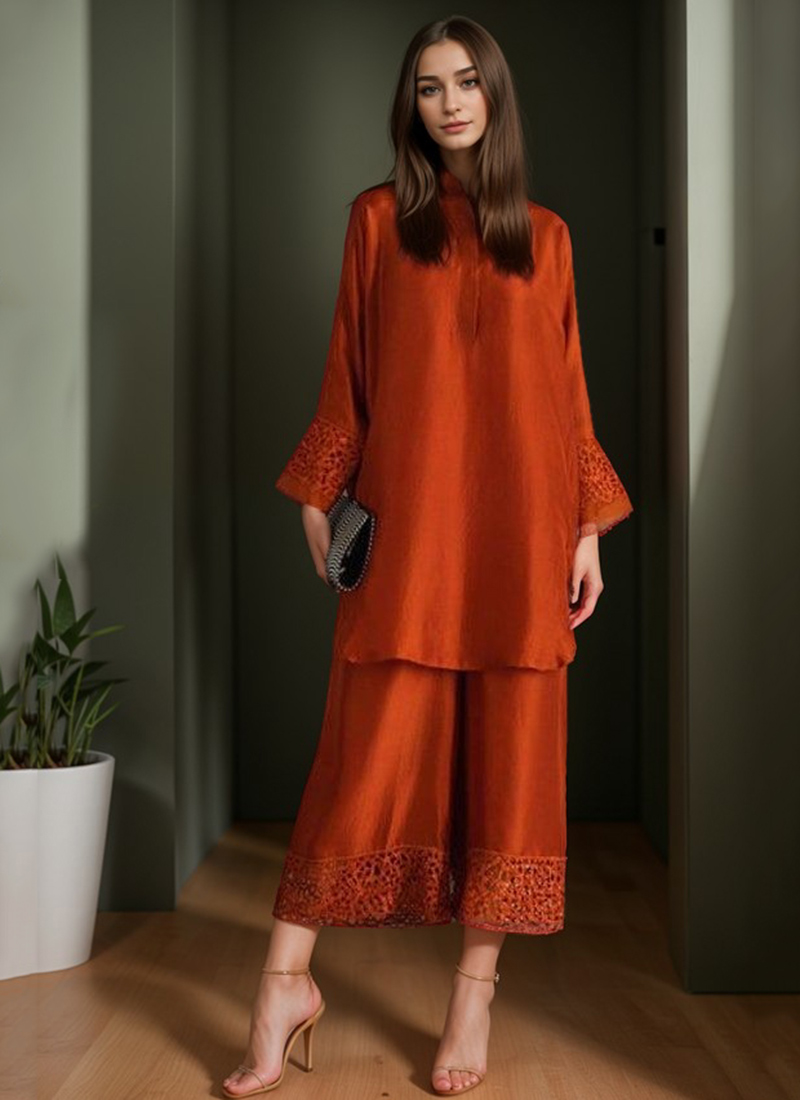 Buy Indian Ethnic Clothing - Rust Kurta Sets