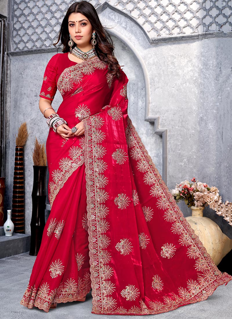 Buy Latest Red Sarees Designs Online Shopping