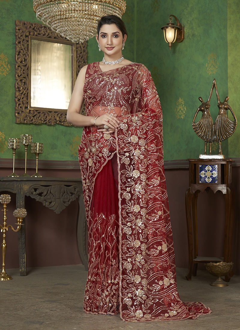 Buy Latest Red Sarees Designs Online Shopping