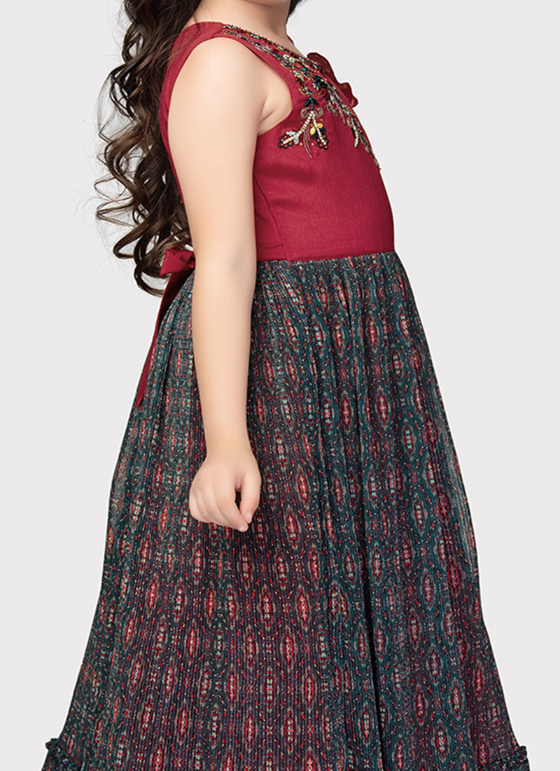Buy Indian Ethnic Clothing - Polyester kids Kids Girls Indo Western