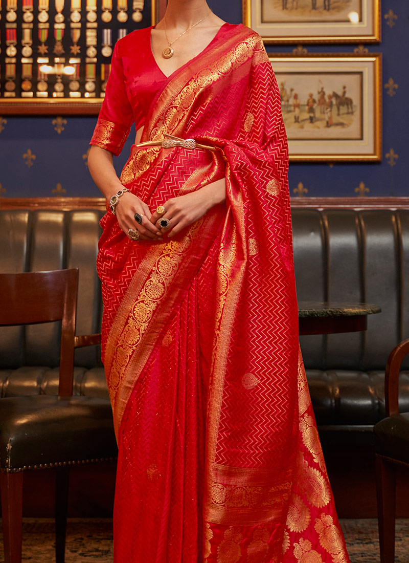 Buy Latest Red Sarees Designs Online Shopping