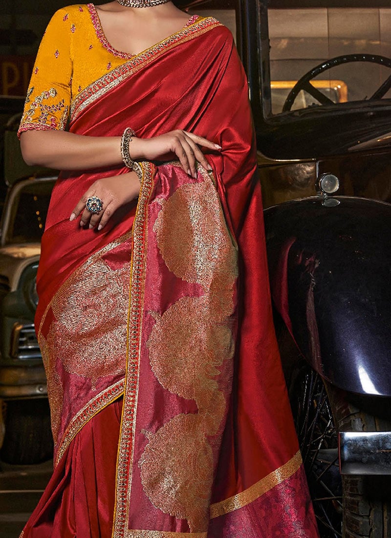 Buy Latest Red Sarees Designs Online Shopping
