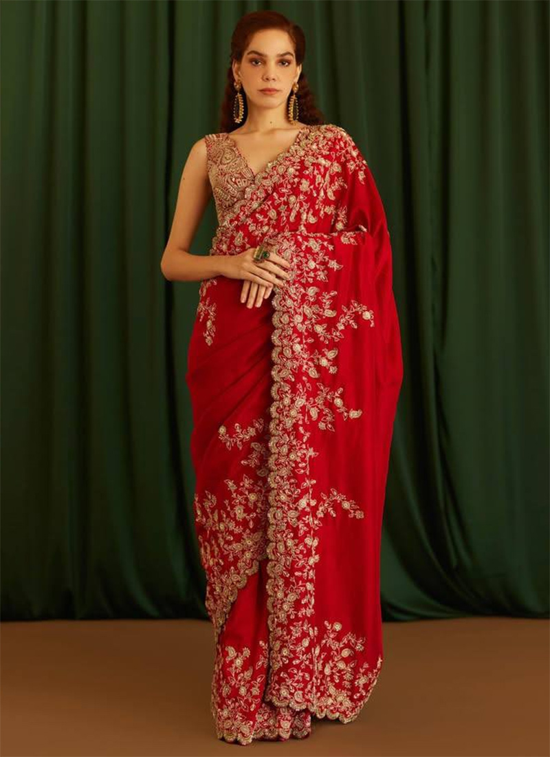 Buy Latest Red Sarees Designs Online Shopping