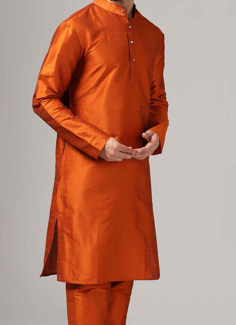 Buy Rust Kurta Pyjamas Online - Cbazaar