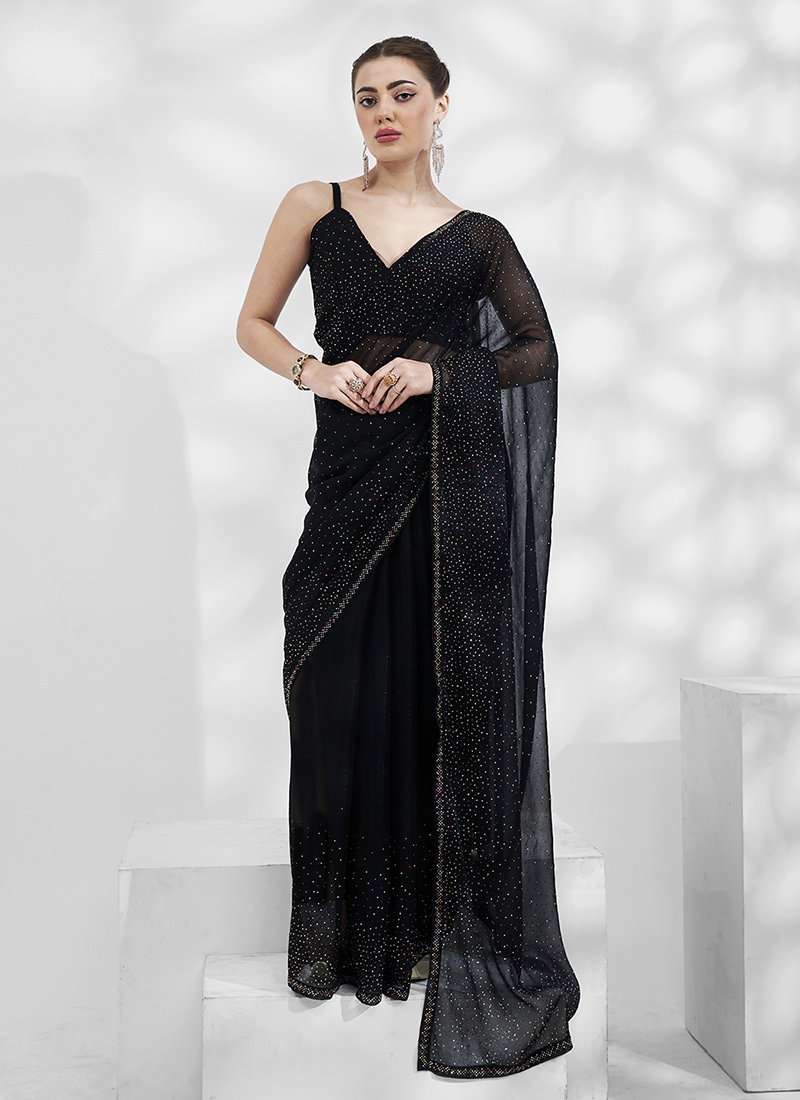 Black Sarees: Latest Black Sarees Designs For Women