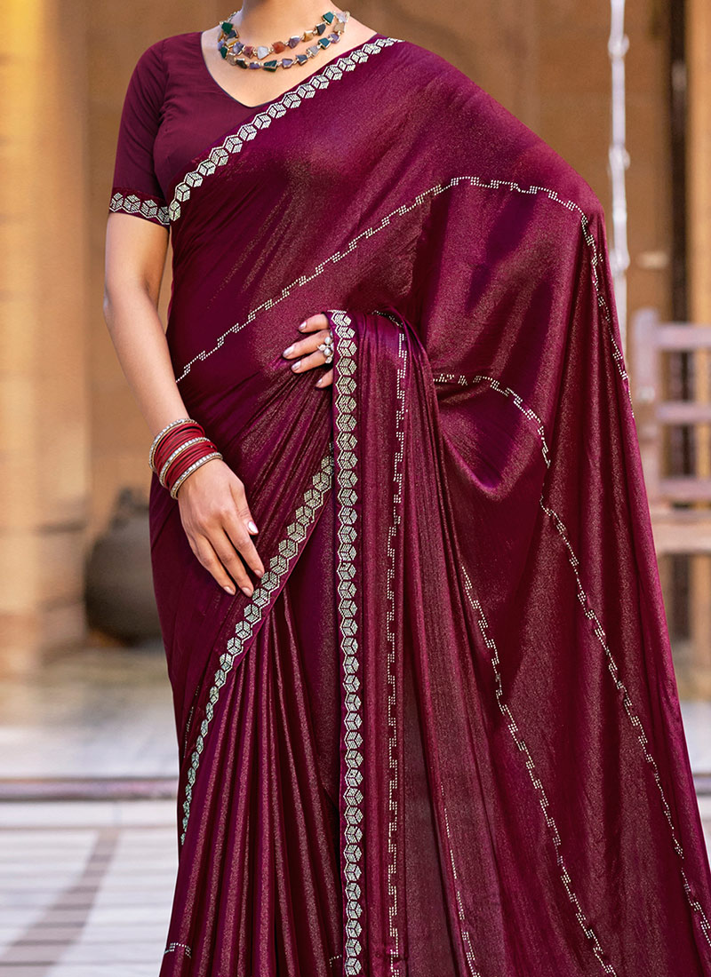 Maroon Saree | Buy Maroon Sarees Online Shopping - Cbazaar