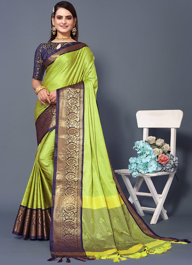 Buy Trendy Green India Sarees Online at Cbazaar
