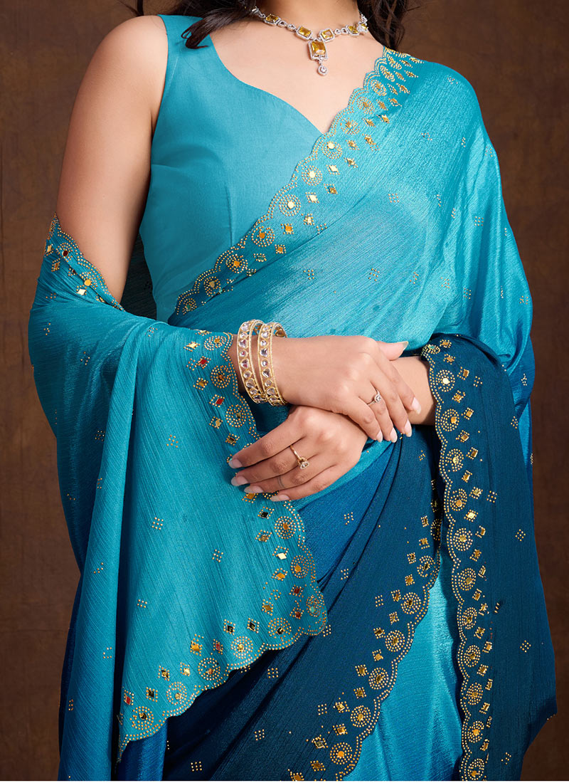 Buy Latest Blue Sarees Online Shopping At Cbazaar