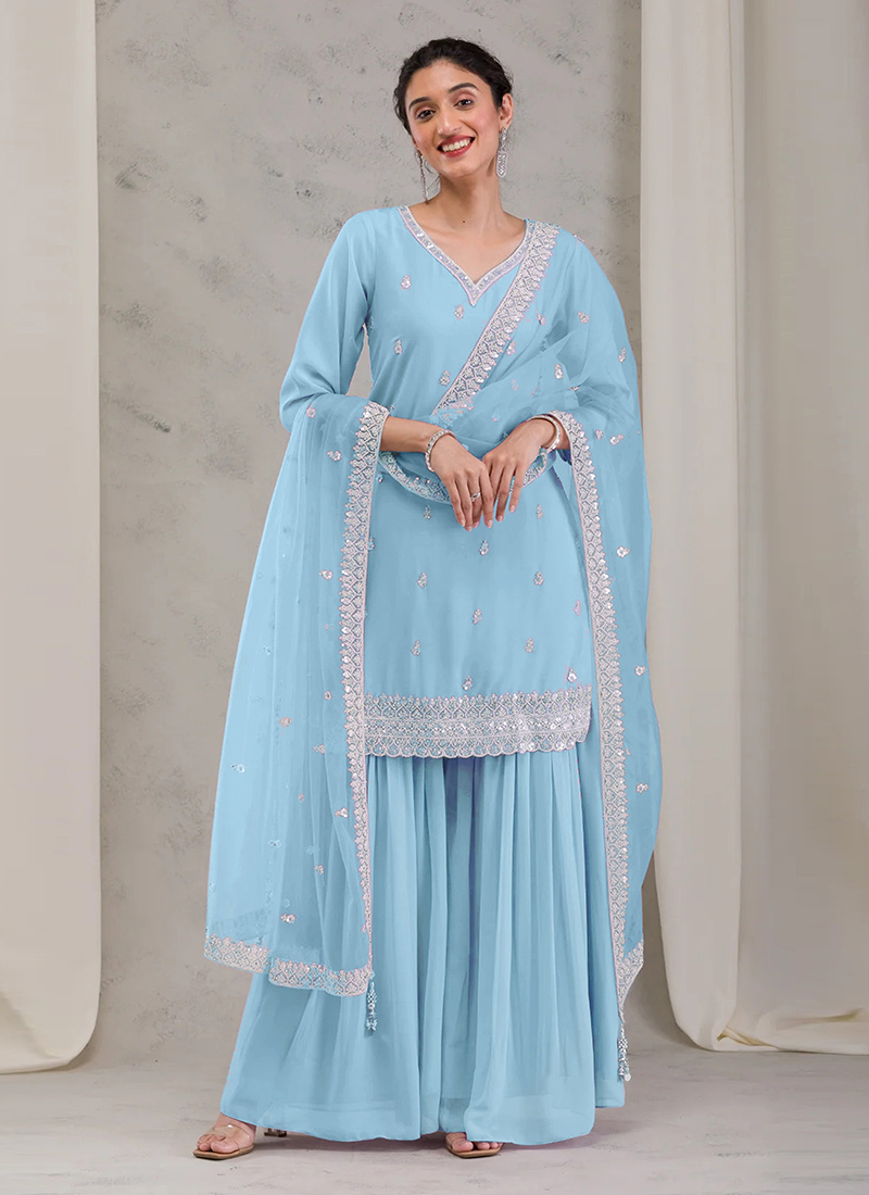Latest Designer Sharara Suits Online Collection -Cbazaar