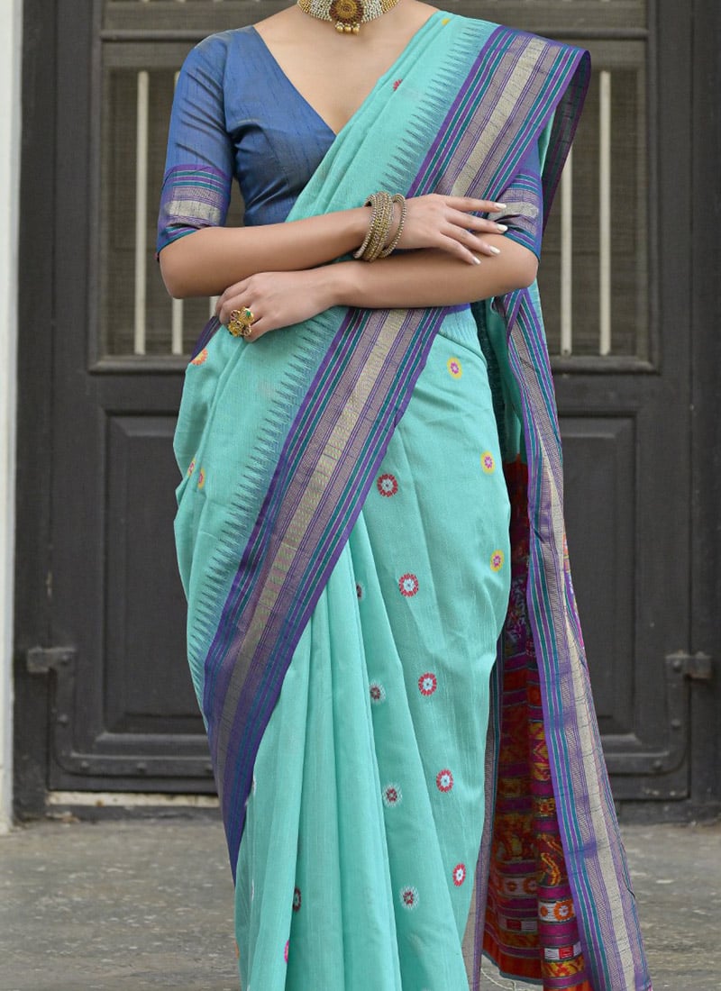 Buy Latest Blue Sarees Online Shopping At Cbazaar