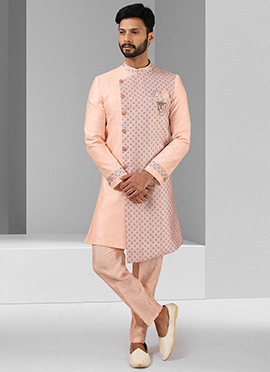 Buy Peach Color Sherwanis | Online Peach Colour Sherwanis | Designer ...