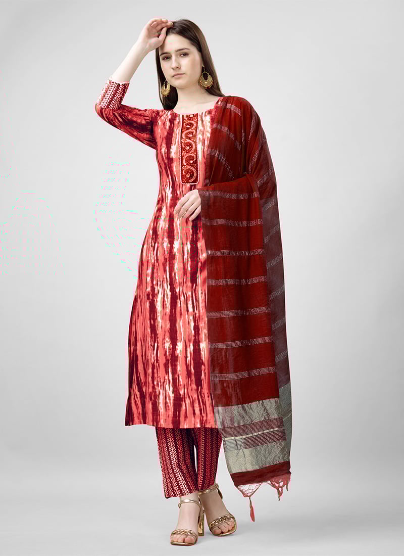 Red Salwar: Buy Red Salwar Kameez Designs Online Shopping