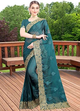 Buy Indian Ethnic Wear Teal Color Indian Ethnic Wear | Online Teal ...