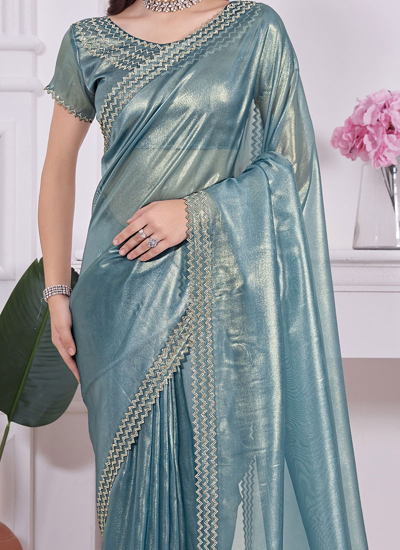 Purchase Teal sarees online | Buy Teal sarees online | Online saree ...
