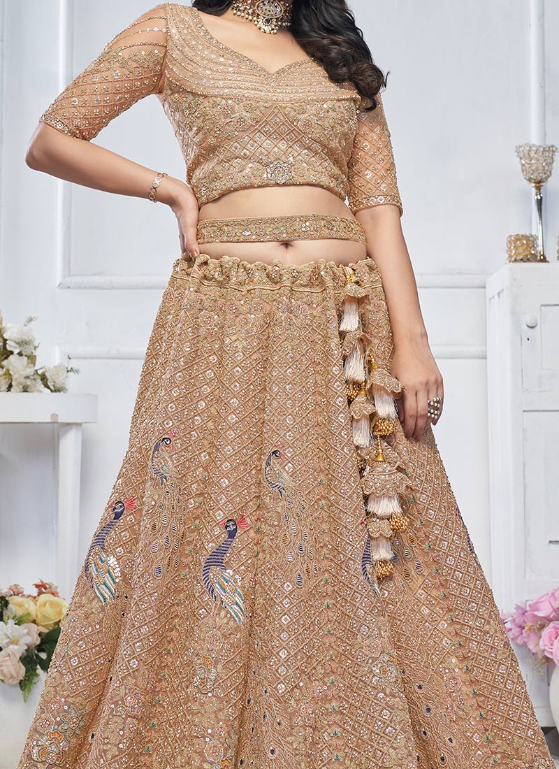 Stylish Beige Lehengas Online for Women Designer Outfits