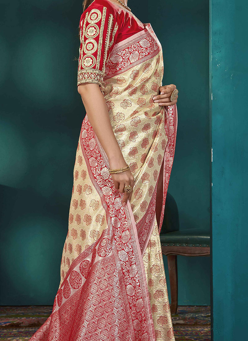 Shop Cream sarees online | Online Cream sarees | Purchase Cream sarees online