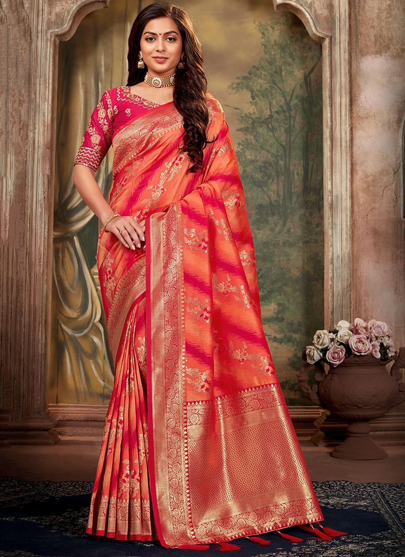 Latest Pink Sarees Designs For Women | Pink Wedding Sarees