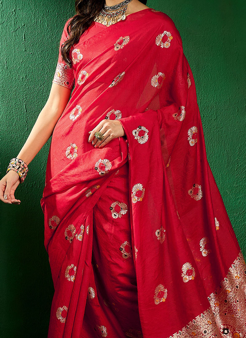 Buy Latest Red Sarees Designs Online Shopping