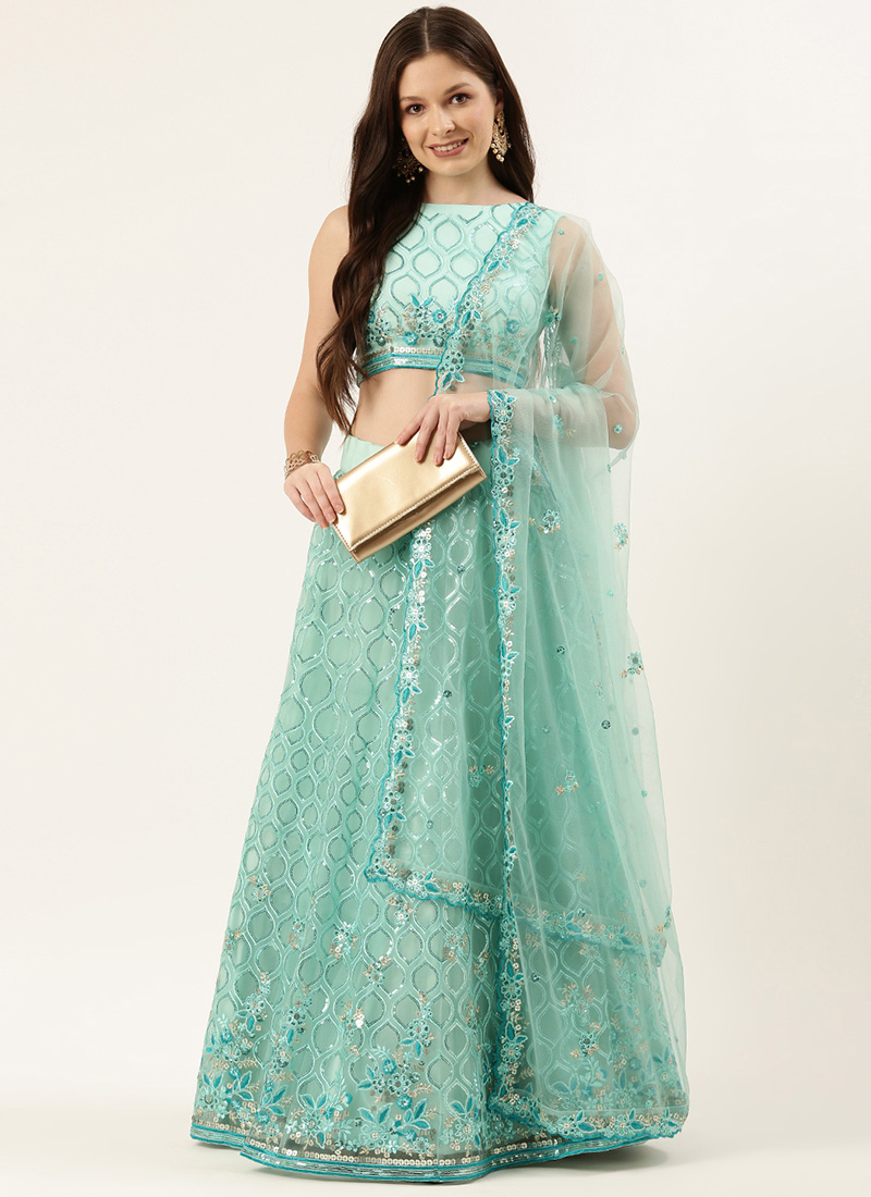 Turquoise Blue Color Dress