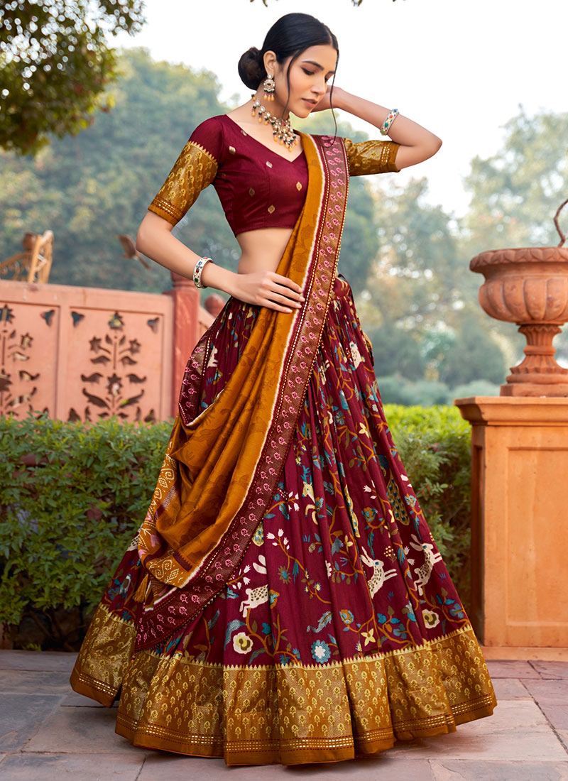 Buy Printed Lehengas Online For Women Stylish Collections