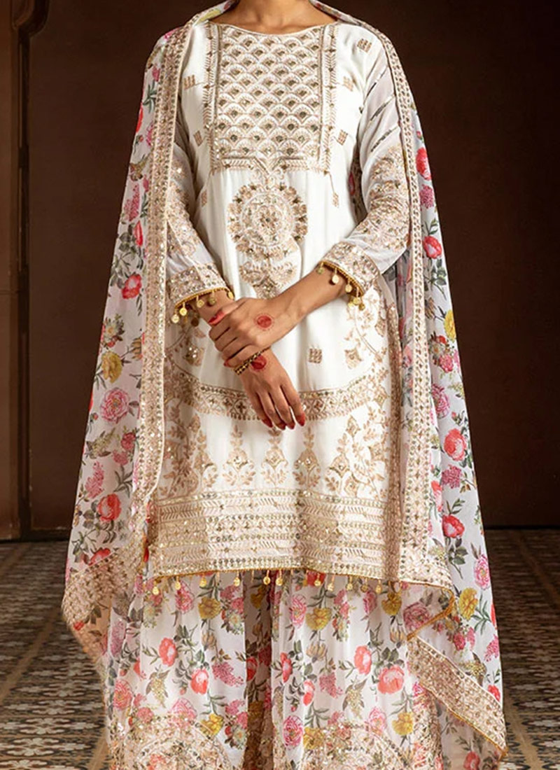 Latest Designer Sharara Suits Online Collection -Cbazaar