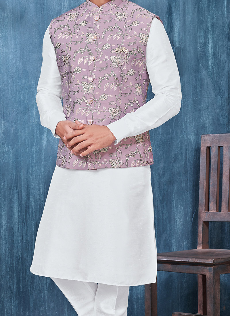 Buy White Color Kurta Pyjamas | Online White Colour Kurta Pyjamas ...
