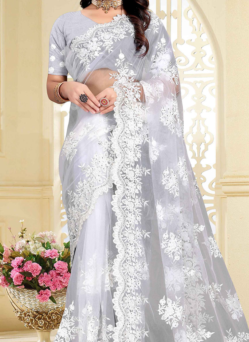 White Sarees: Buy Latest White Sarees Online Shopping