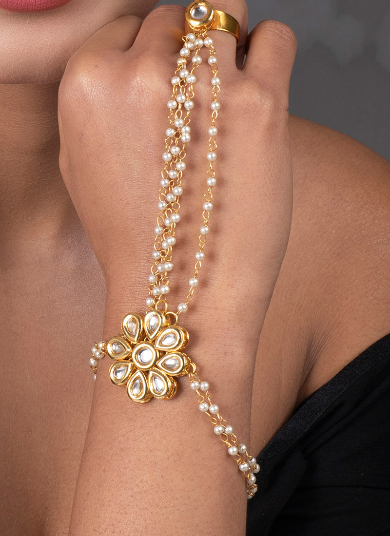 Buy White Designer Haath Pool Party Wear Online at Best Price | Cbazaar