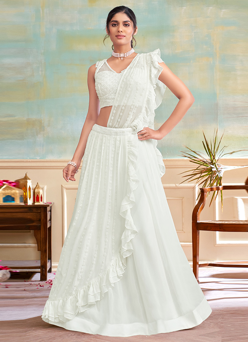 Buy Modern White Lehenga For Women Online Outfits
