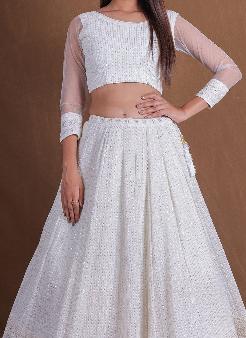 Buy Modern White Lehenga For Women Online Outfits