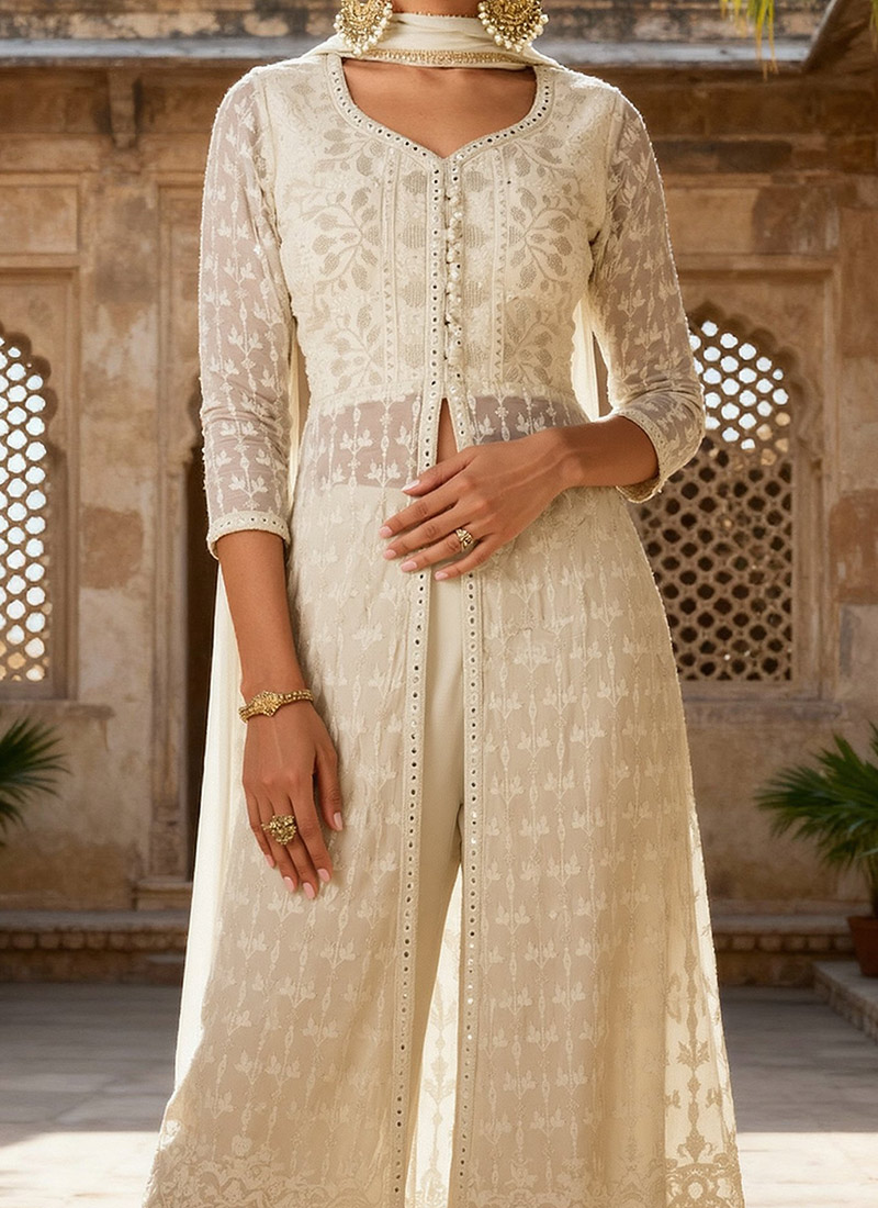 Shop Latest White Salwar Kameez Designs Online At Cbazaar