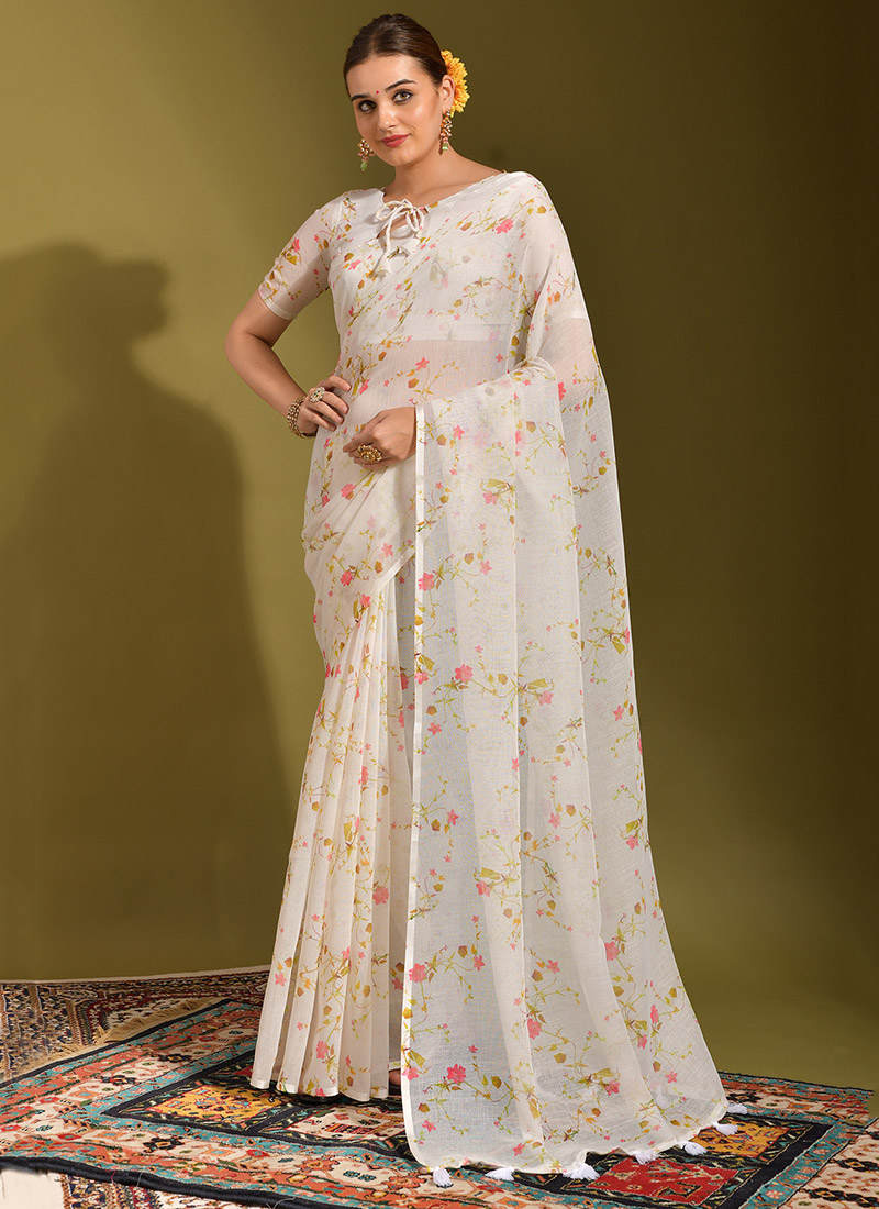 White Sarees: Buy Latest White Sarees Online Shopping - Cbazaar