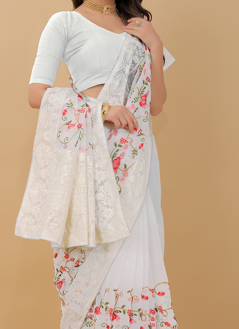 White Sarees: Buy Latest White Sarees Online Shopping