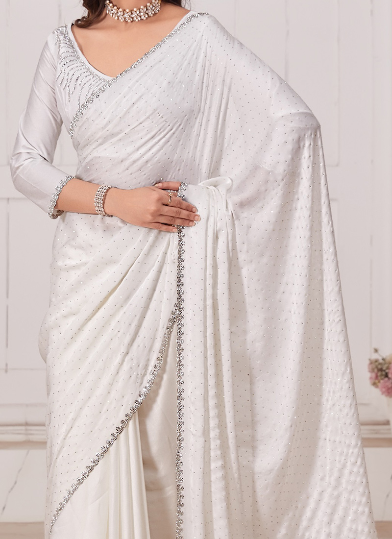 White Sarees: Buy Latest White Sarees Online Shopping - Cbazaar