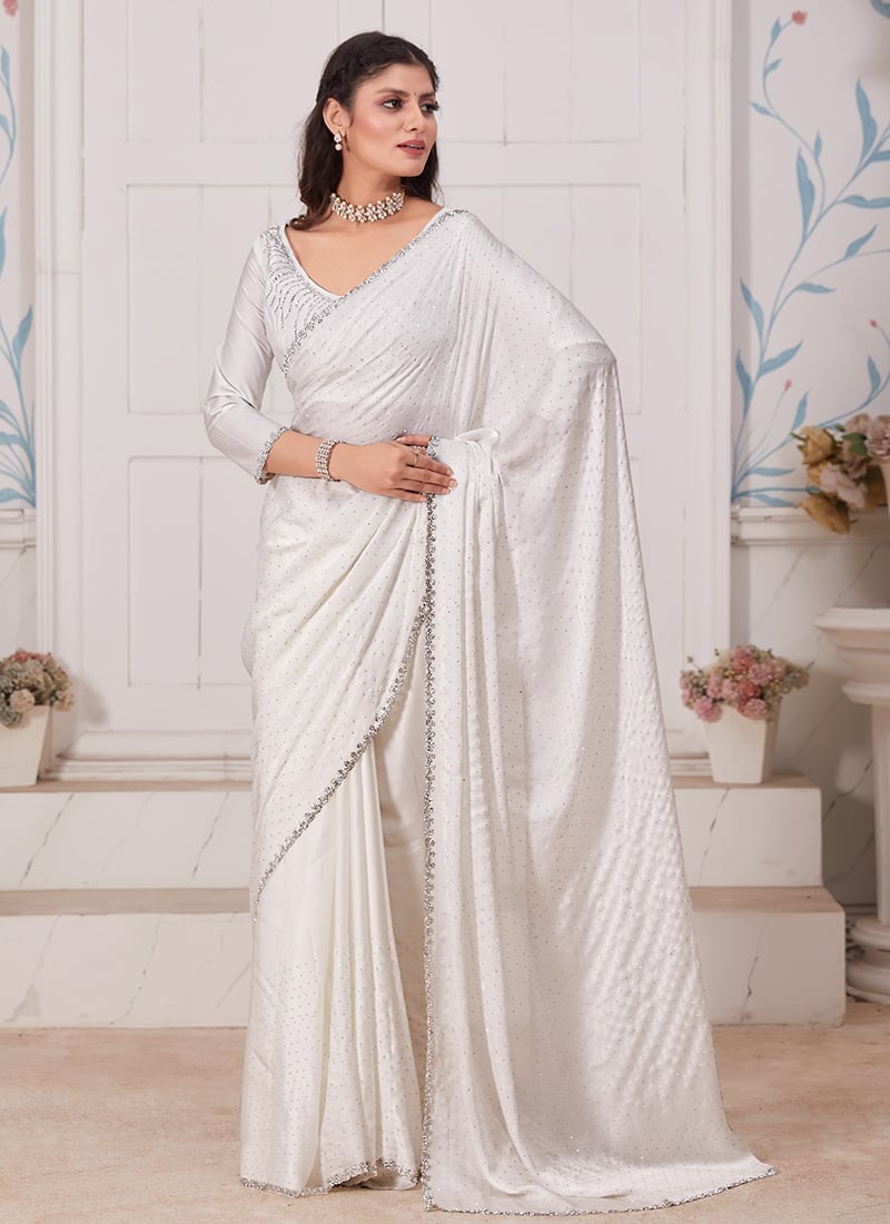 White Sarees: Buy Latest White Sarees Online Shopping - Cbazaar