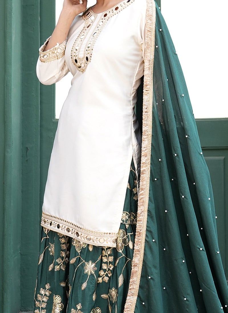 Shop Ethnic White Salwar Kameez Online in Canada - Cbazaar Fashion